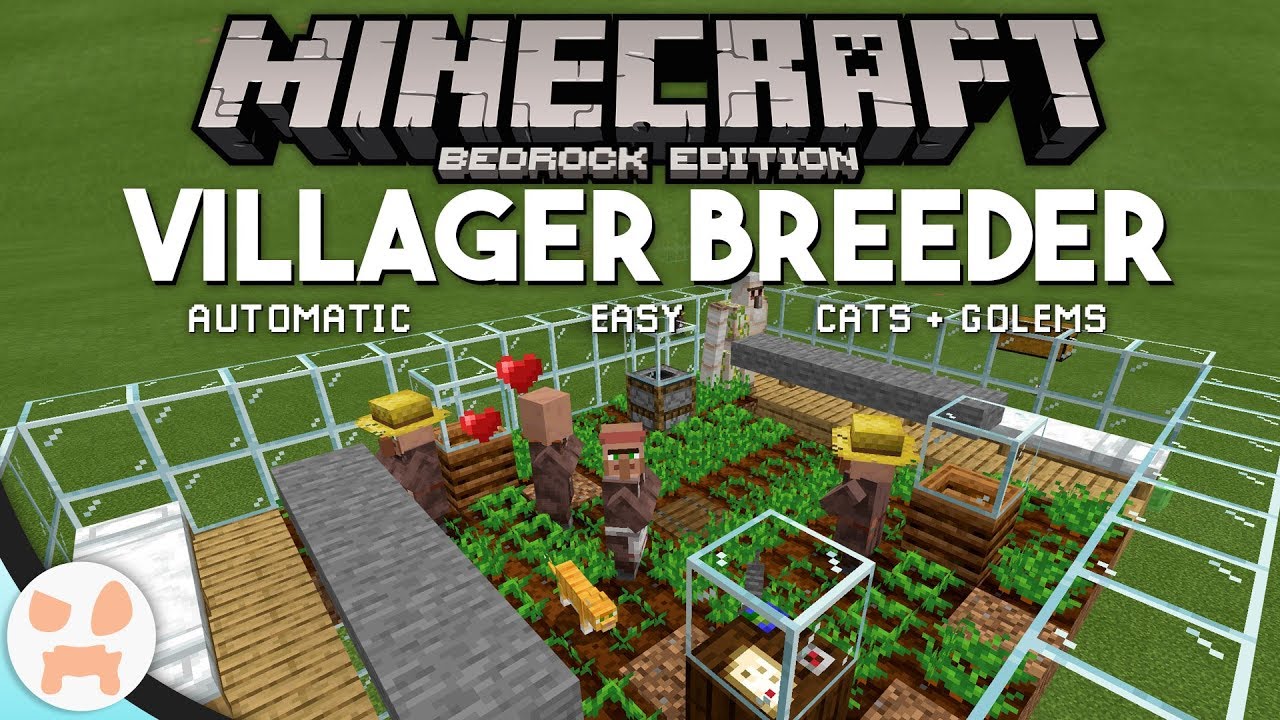 Minecraft Bedrock Villager Breeder Tutorial Easy Automatic Youtube