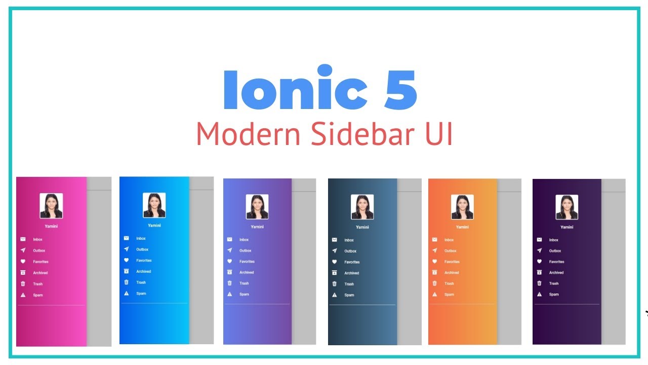 Ionic 5 Sidemenu Ui In Modern Style With Css Youtube