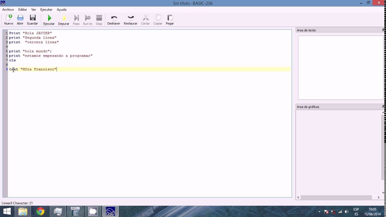 2 Entorno De Programación Basic 256 Youtube