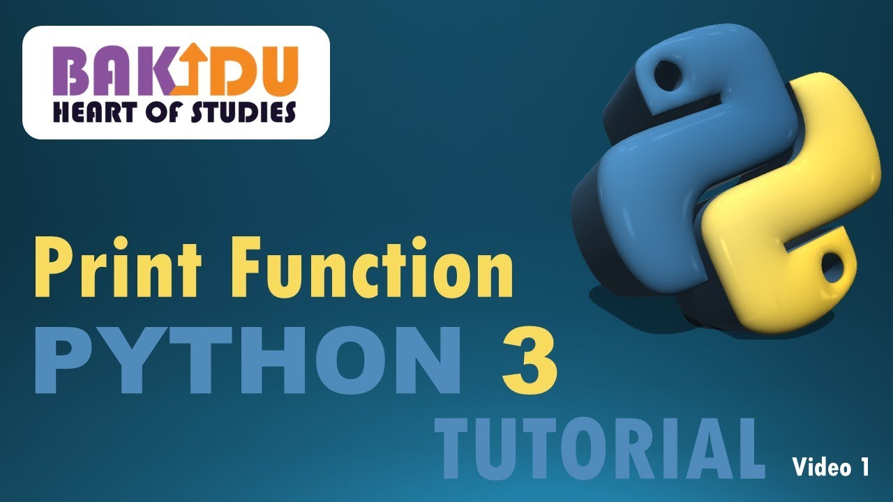 Print Function Python Video 1 Youtube