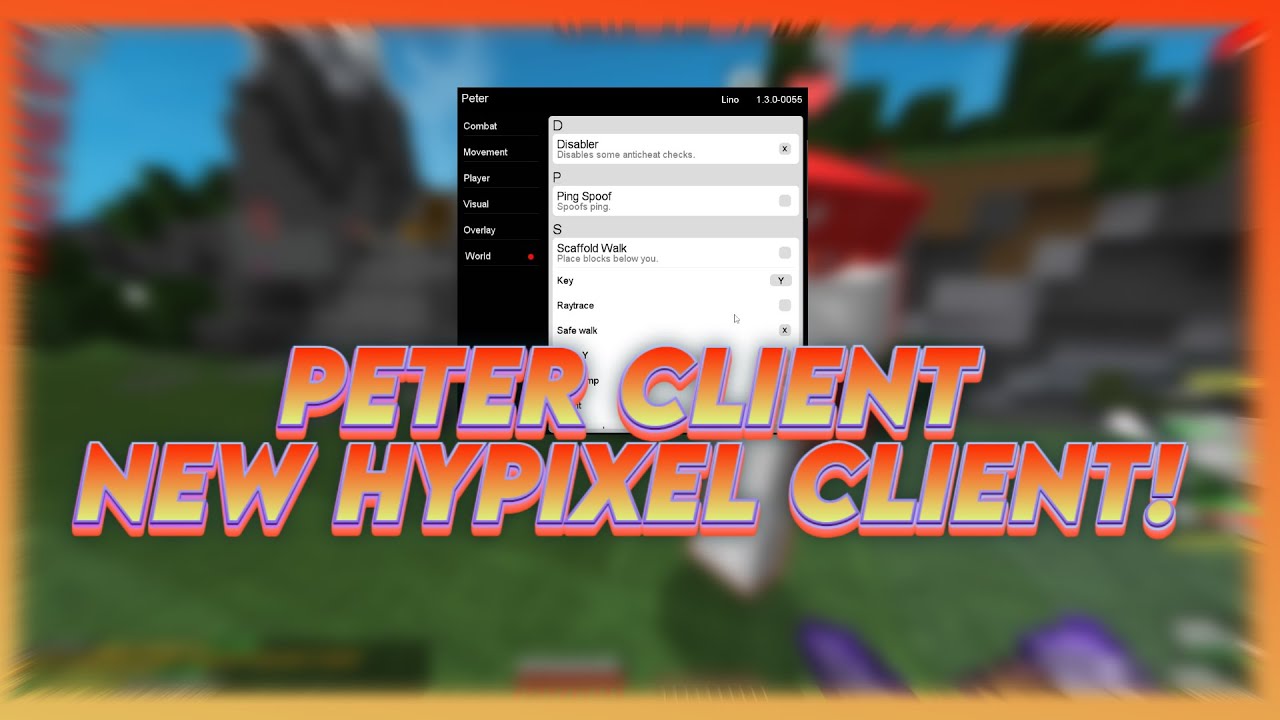 New Hypixel Client Best Visuals Strafe Disabler Peter Client