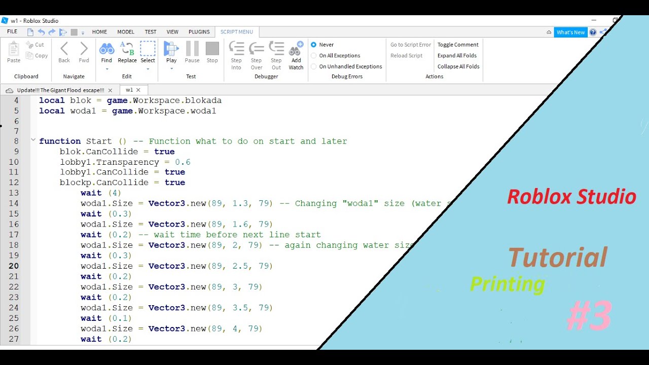 Roblox Studio Tutorial Printing Youtube