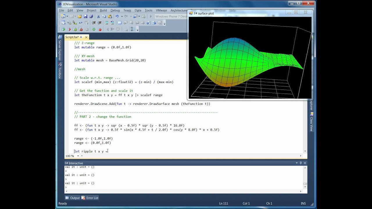 Fsharp 3d Visualization Demo Youtube