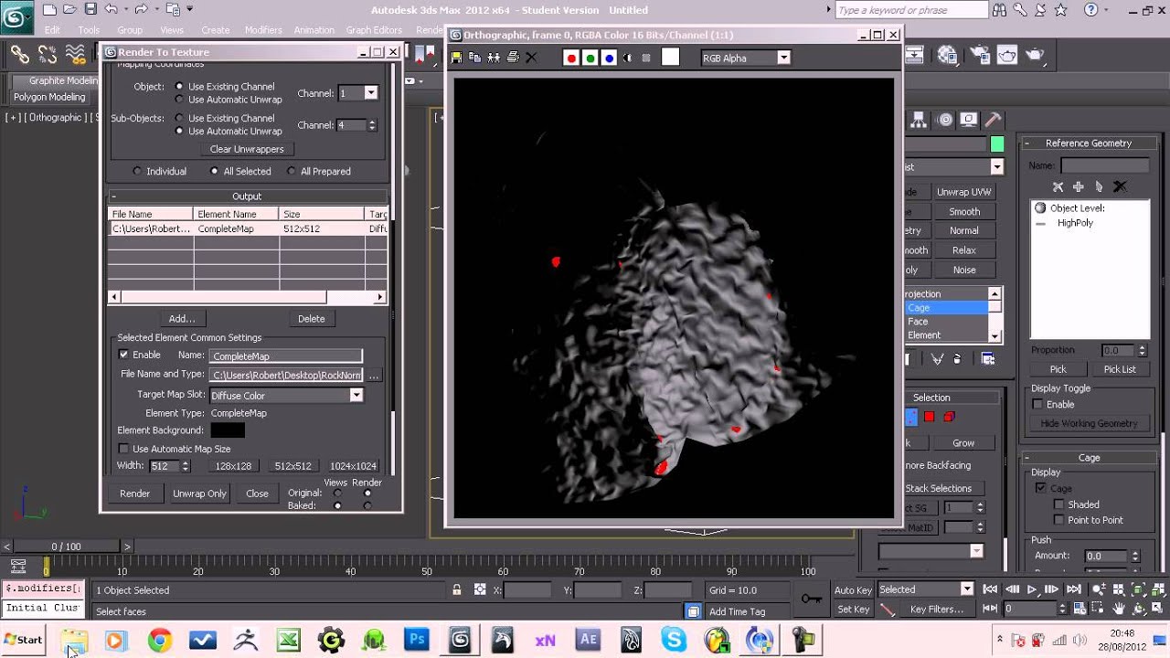Basic Normal Map Baking Using 3ds Max Youtube