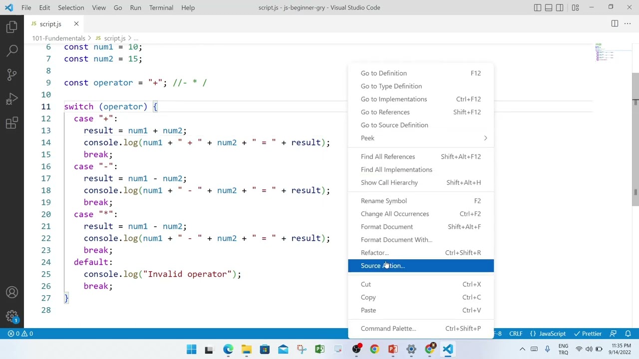 21 Javascript Switch Case Statement örnek Uygulama Youtube