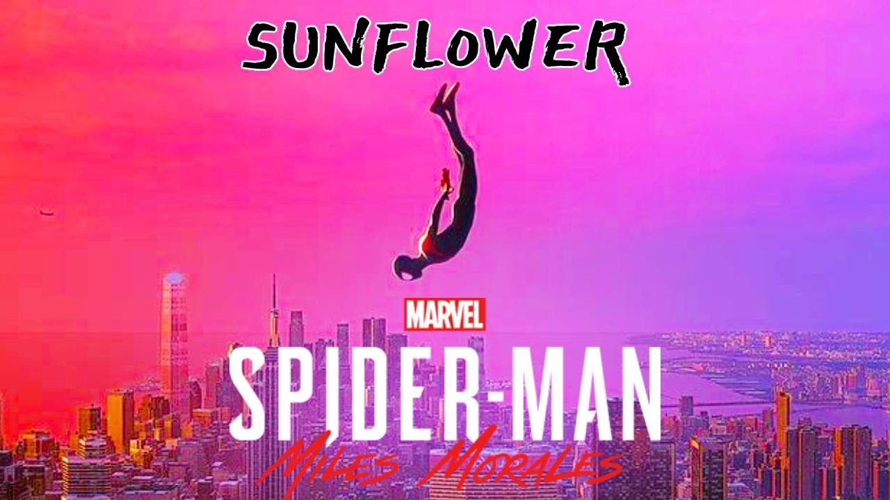 Sunflower Post Malone Spider Man Miles Morales Web Swinging To
