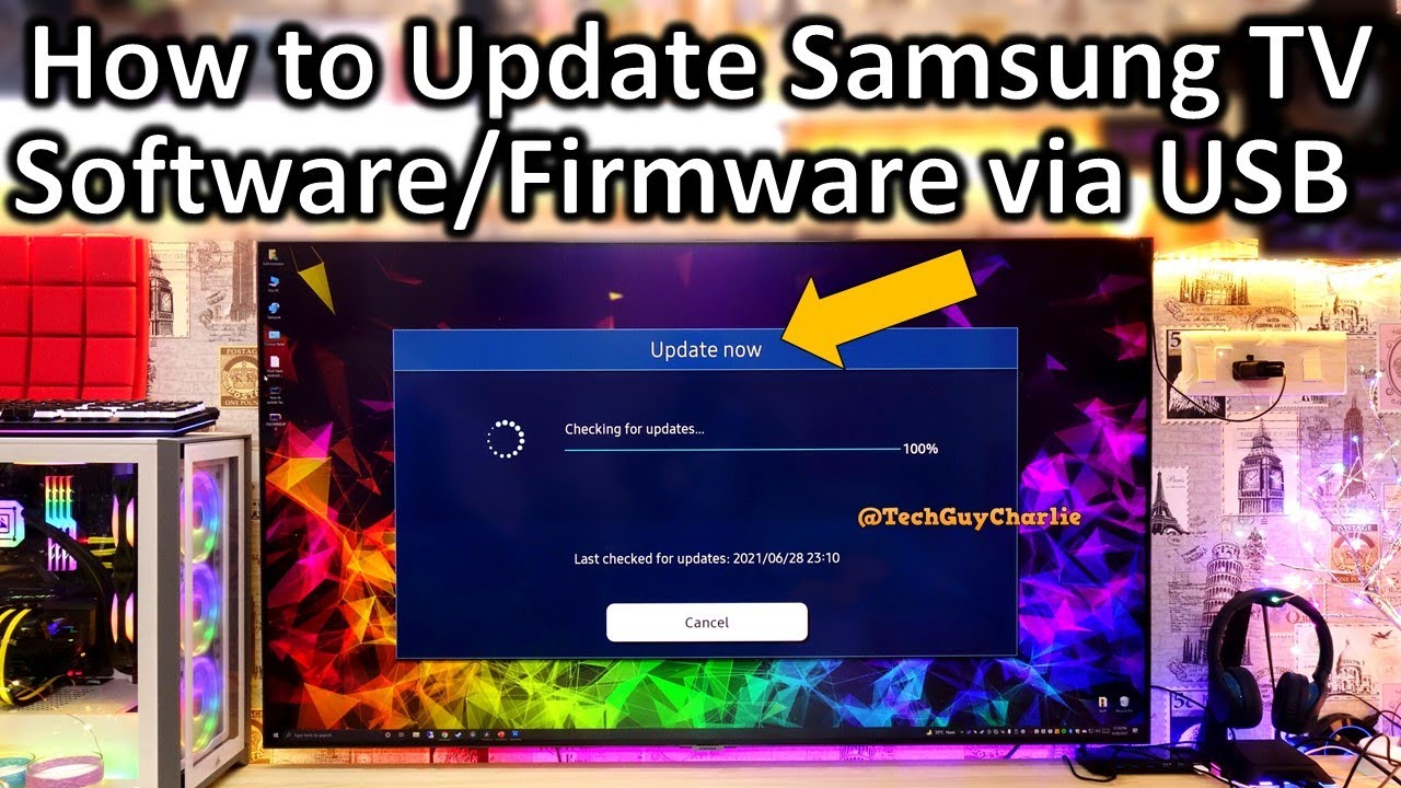 How To Update Samsung Tv Firmware Software Via Usb Youtube