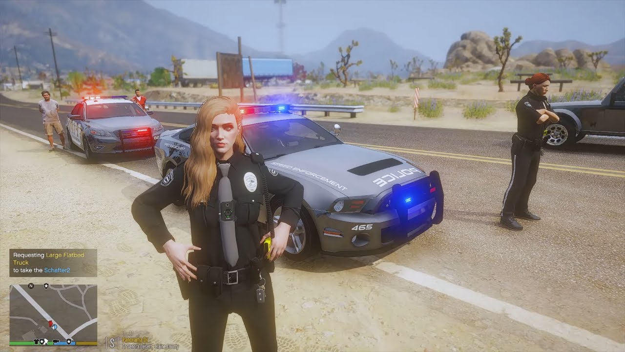 Gta 5 Lspdfr Playing As Seacrest County P D Female Officer Shelby Gt