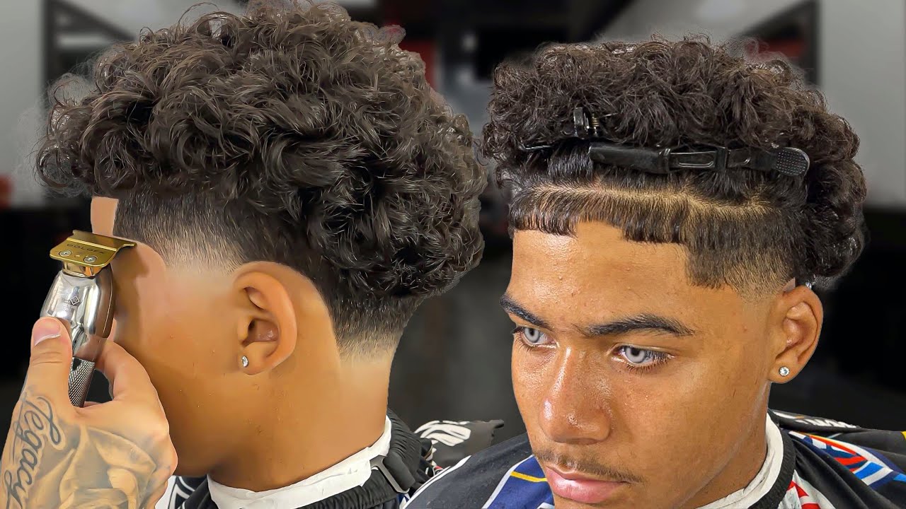 Curly Taper Barber Tutorial Youtube