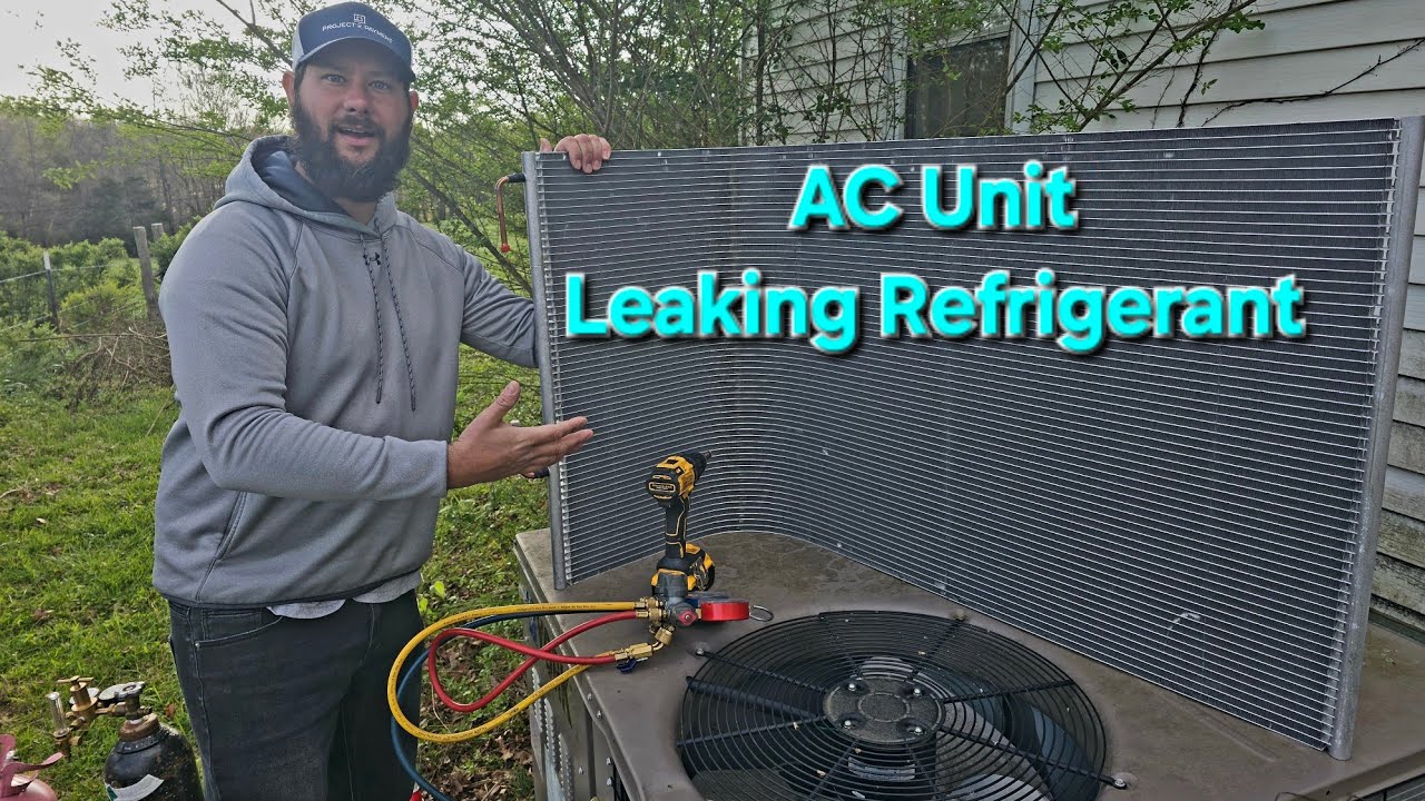 How To Replace The Ac Units Leaking Condenser Coil Youtube