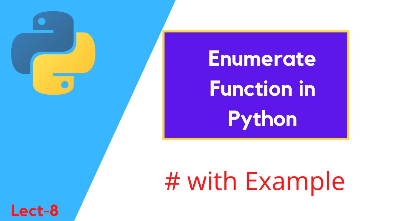 Enumerate Intermediate Python Programming With Code 8 Youtube