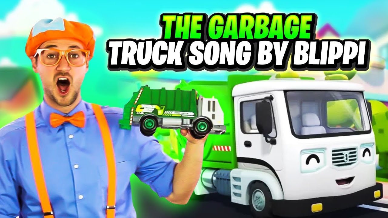 Blippi Garbage Truck Song With Real Burrtec Trucks ёяъыёяте