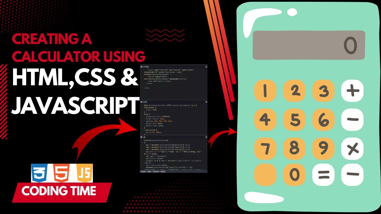 Creating A Calculator Using Html Css Javascript Youtube