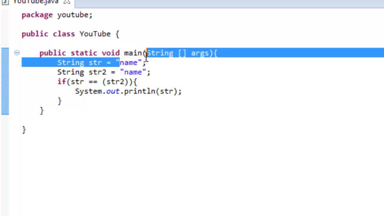 Java Tutorial 6 Comparing Strings And Objects Youtube