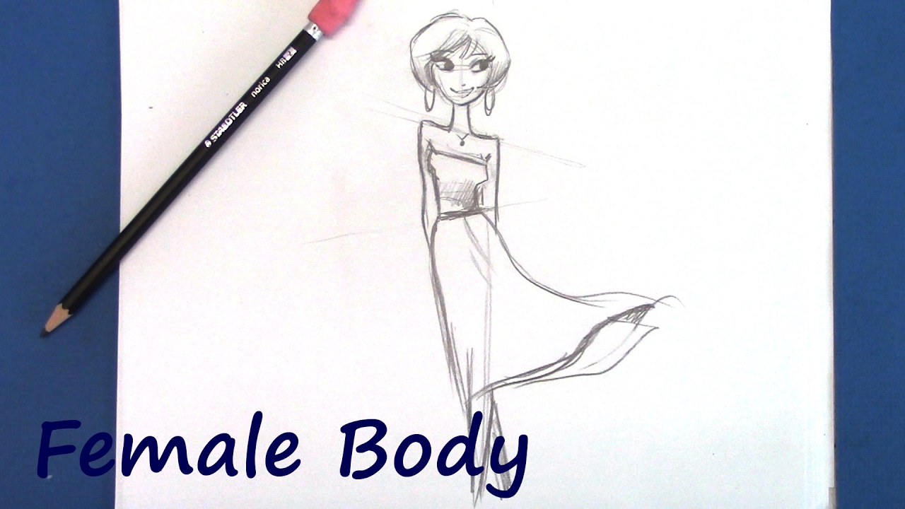 How To Draw Female Body Cartoon