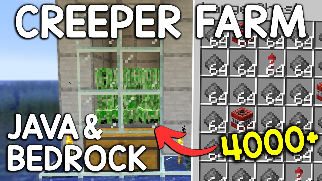 New Best Creeper Farm Tutorial In Minecraft 1 21 Java And Bedrock Youtube