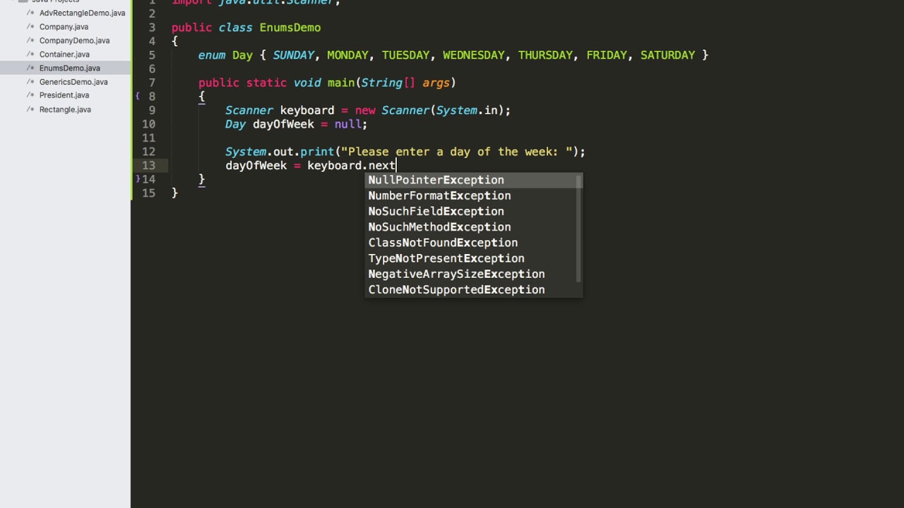 Enumerated Data Types Youtube