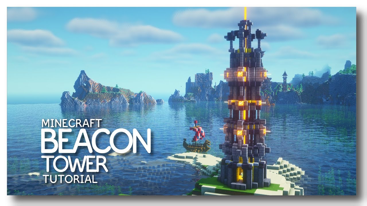 Minecraft How To Build A Beacon Tower Youtube