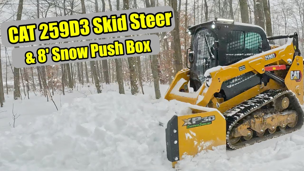 Snow Removal 2026 First Snow Of The Year Testing The New Cat 259d3