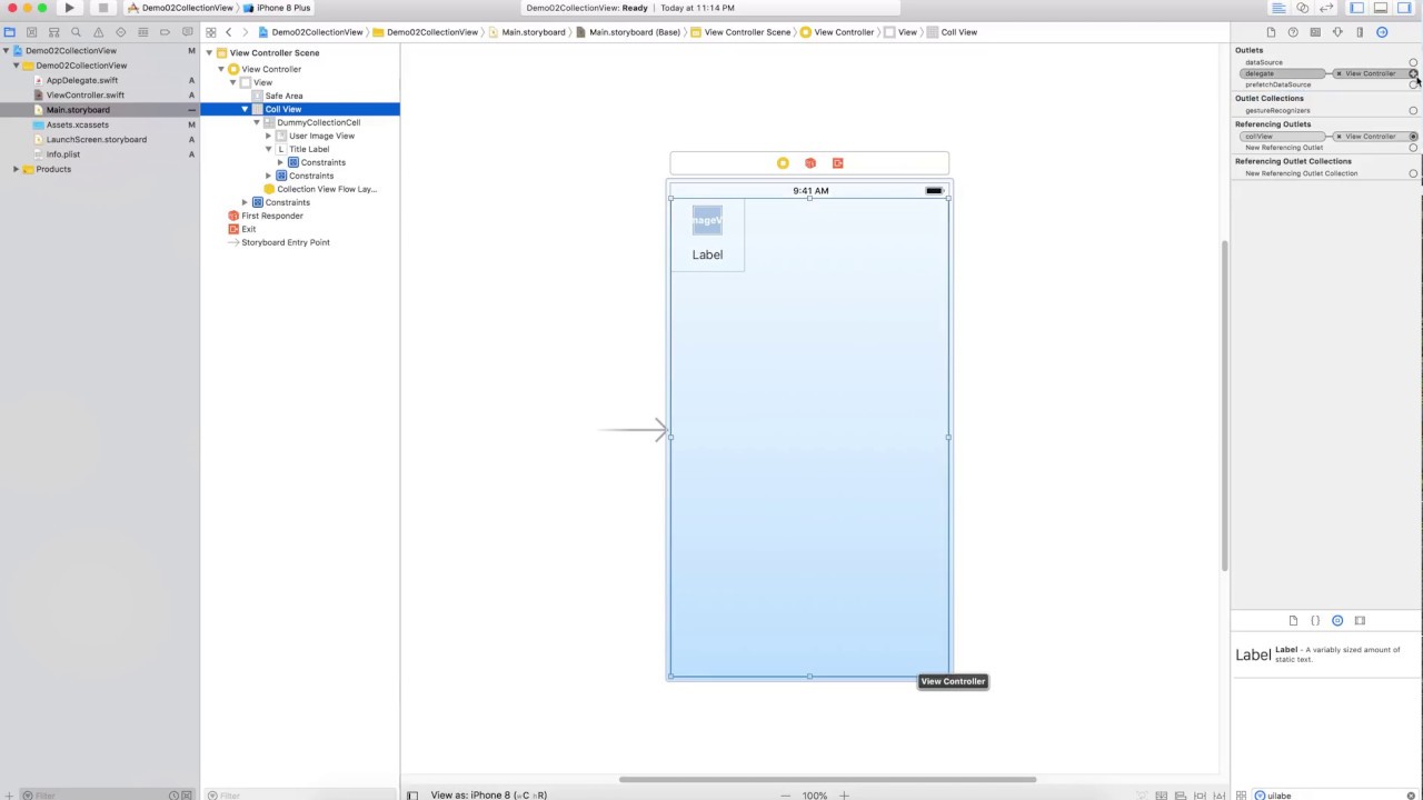 Uicollectionview Tutorial Using Custom Cell Youtube