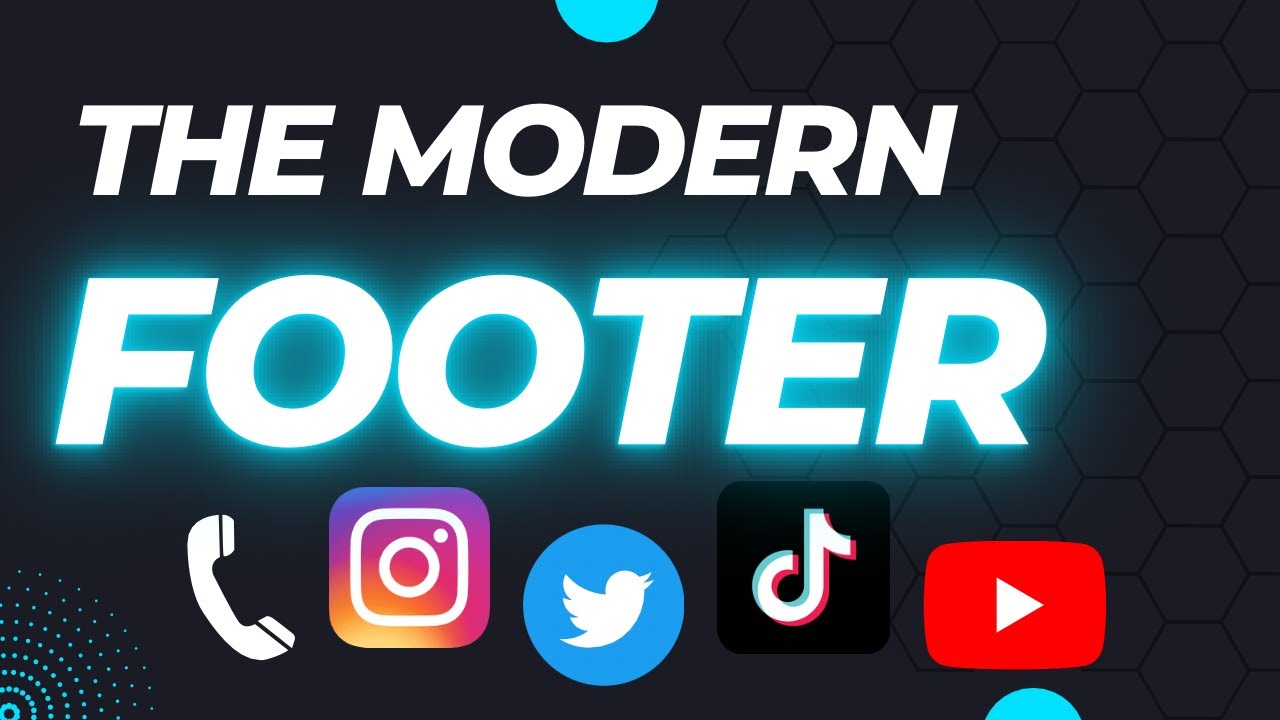 How To Make Footer Section Modern Design Html Css Youtube