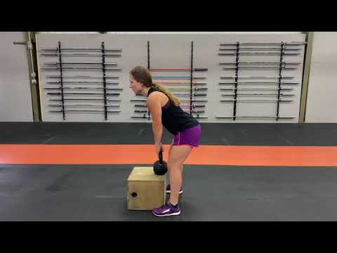 Deadlift Kettlebell Raised Surface Youtube