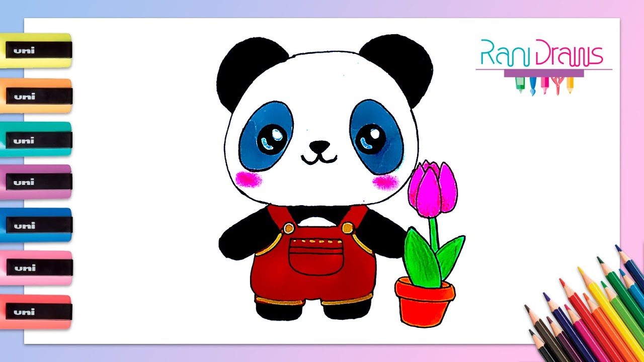 Cómo Dibujar Un Panda Kawaii Paso A Paso Youtube