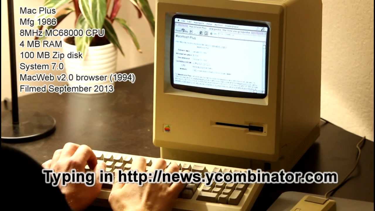 Mac Plus Surfing The Web Youtube