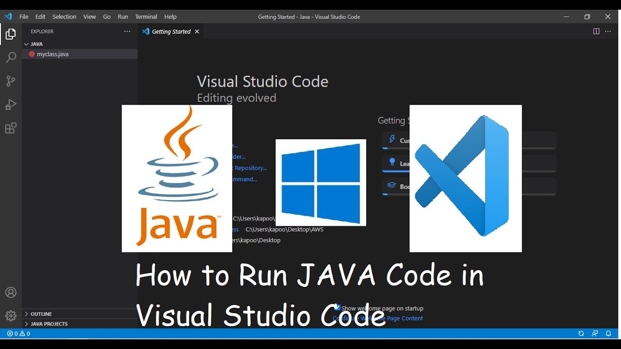 How To Run Java Program In Visual Studio Code Java Vsc