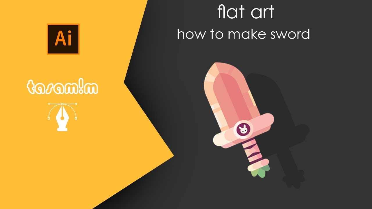 How To Make Sword In Adobe Illustrator Speed Art Youtube