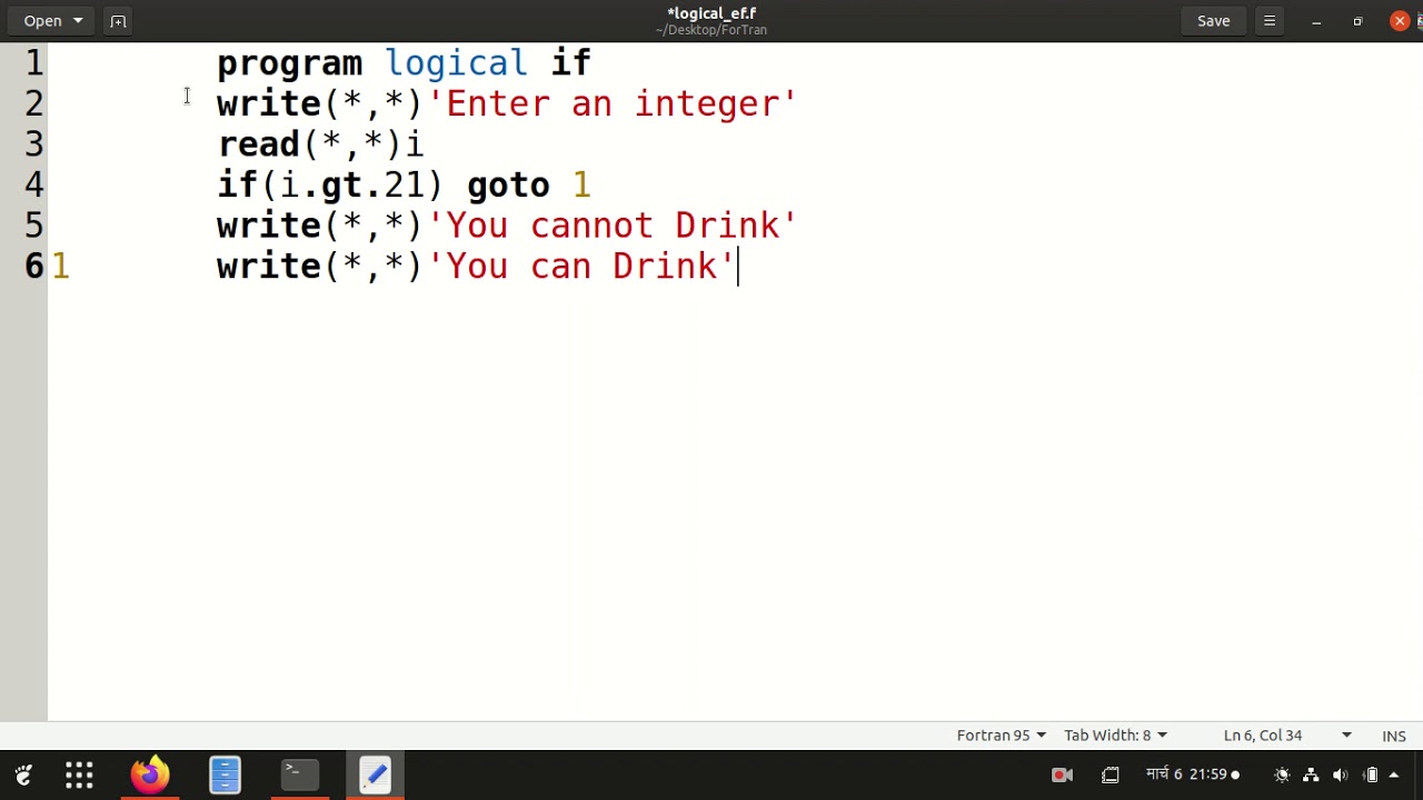 Fortran 15 Simple If Statement In Fortran Youtube