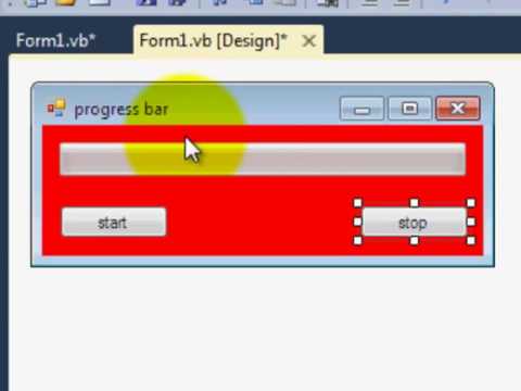 How To Make A Progress Bar In Visual Basic 2010 Youtube