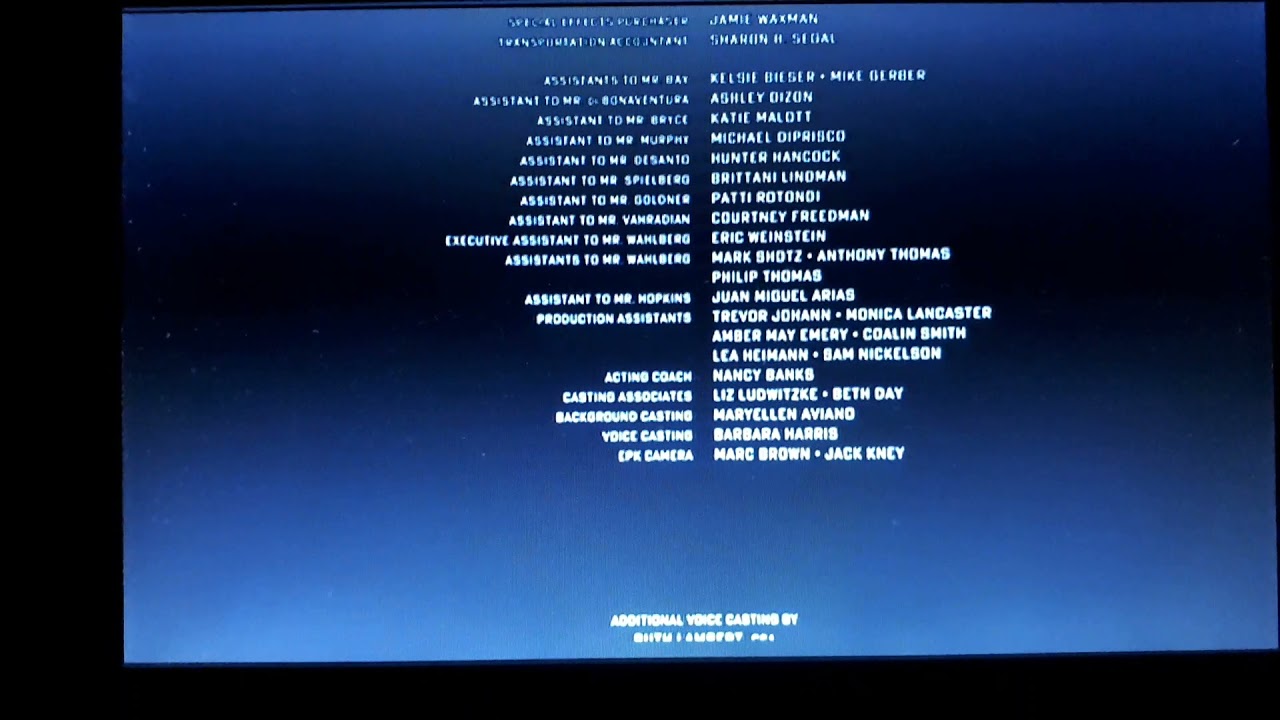 Transformers The Last Knight 2017 End Credits Youtube