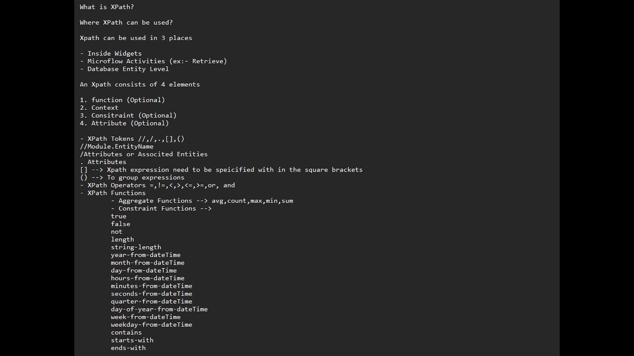 Xpath Basics English Youtube