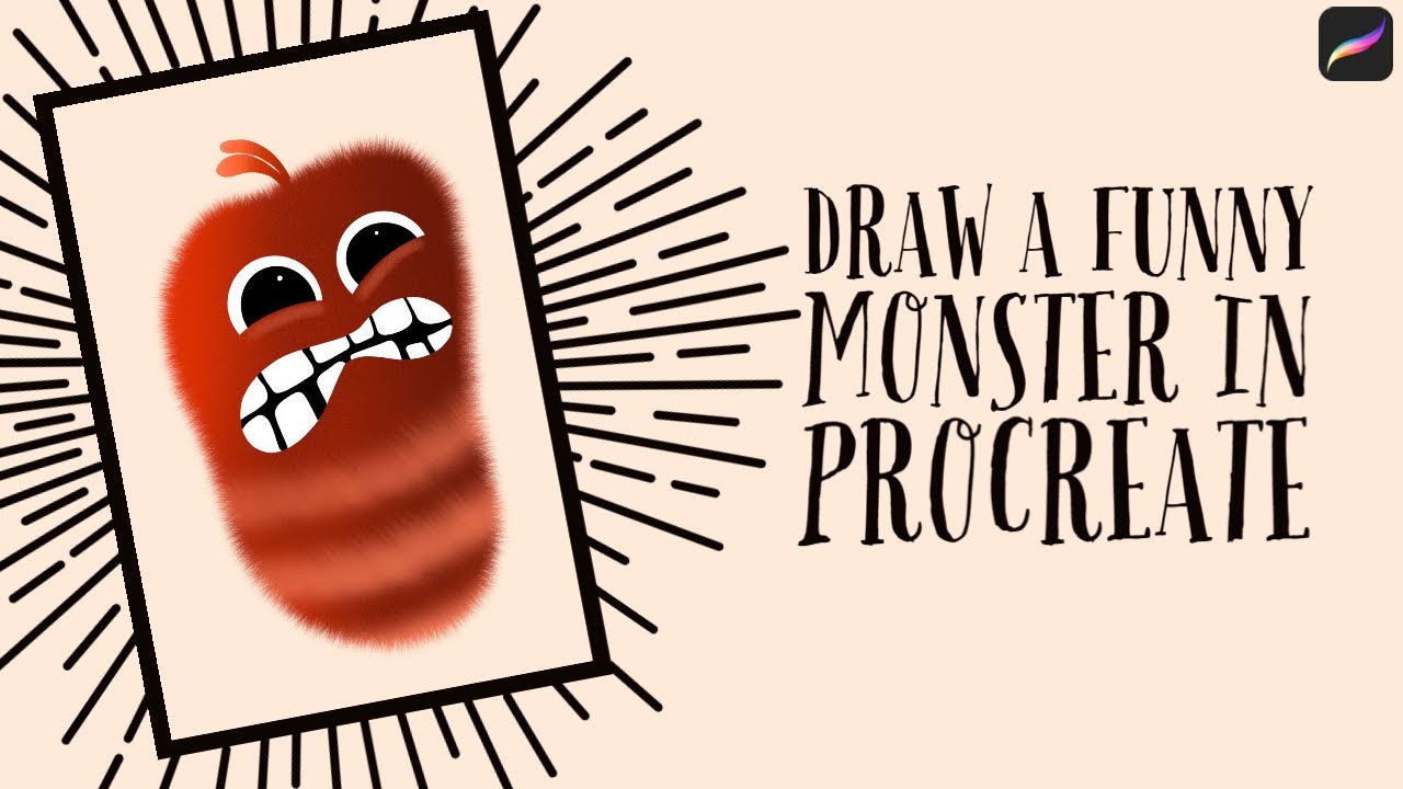 Draw A Funny Monster In Procreate I Procreate Tutorials I Easy Drawing