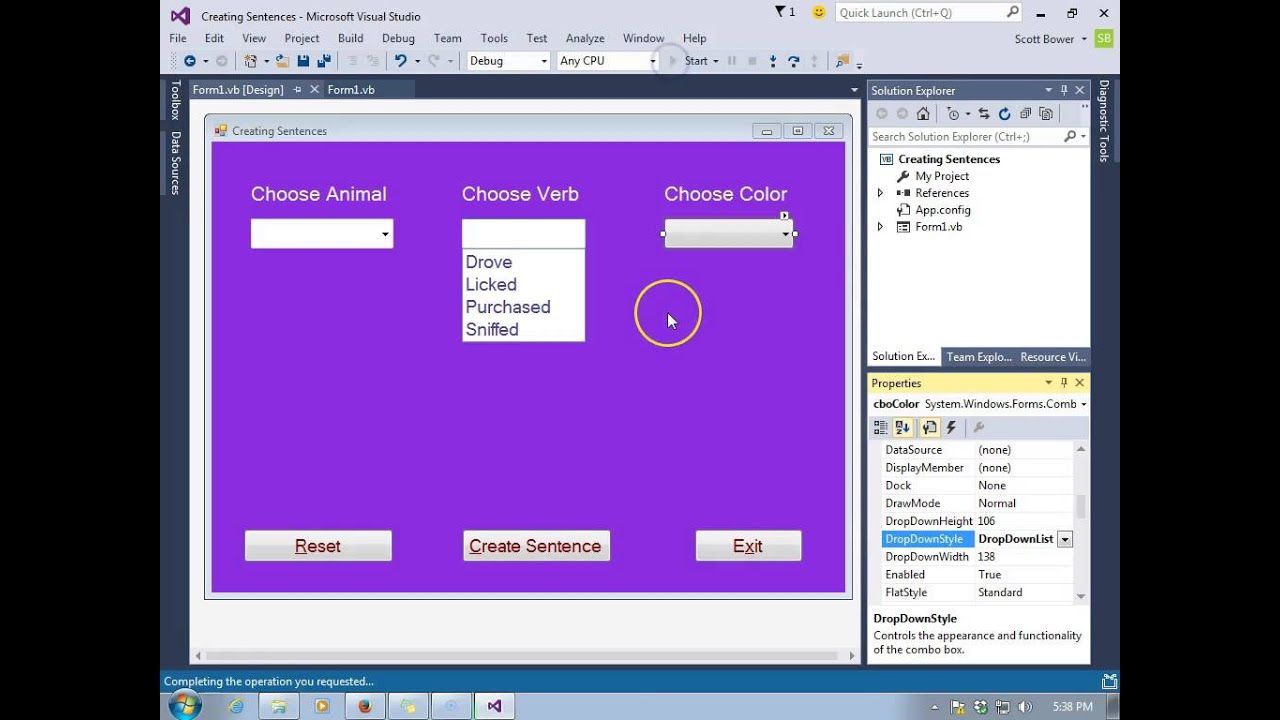 Using A Combobox Youtube