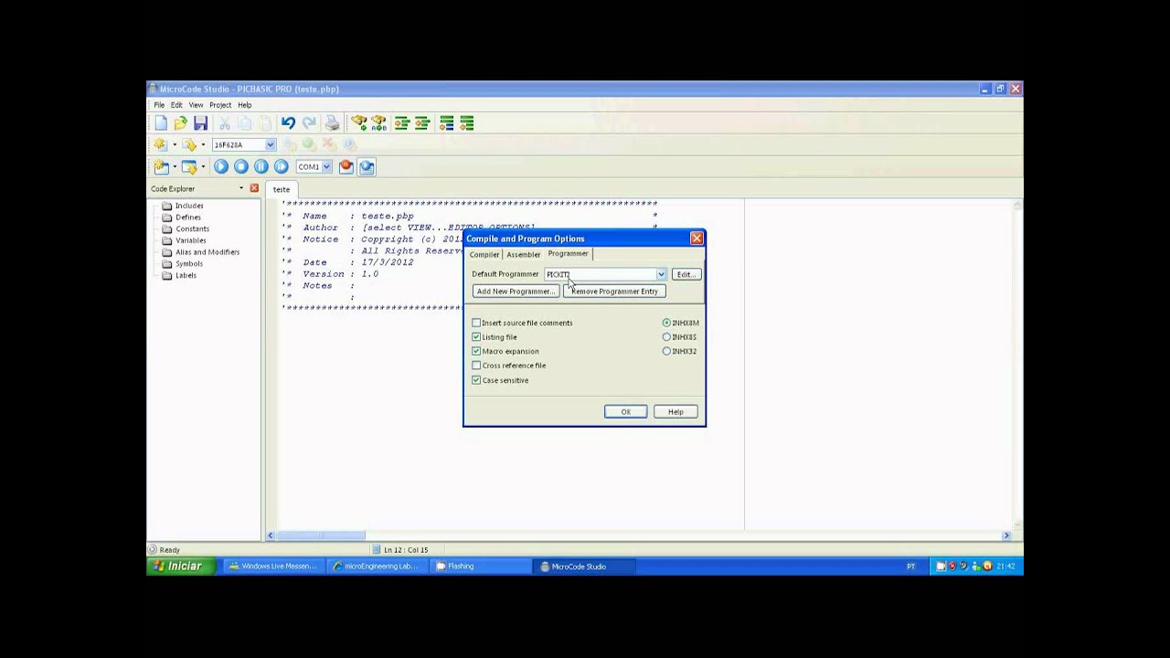 Microcode Studio Conceitos Basicos Youtube