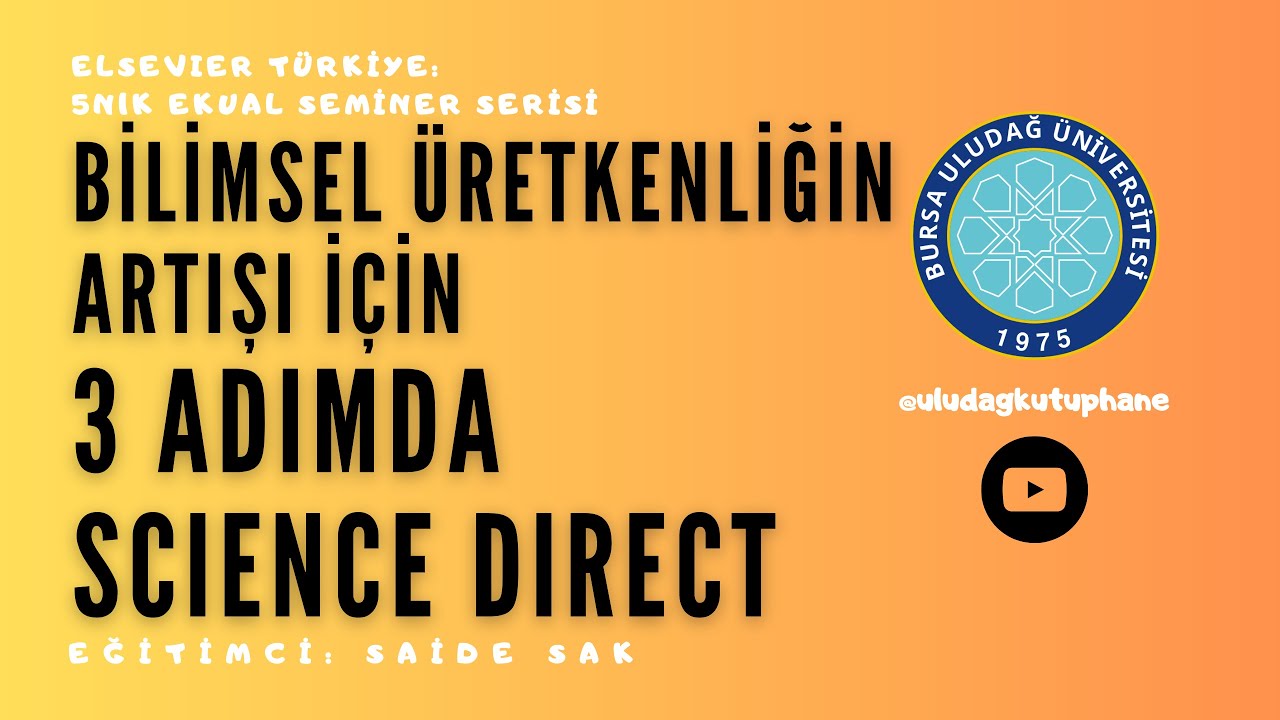 3 Adımda Sciencedirect Youtube