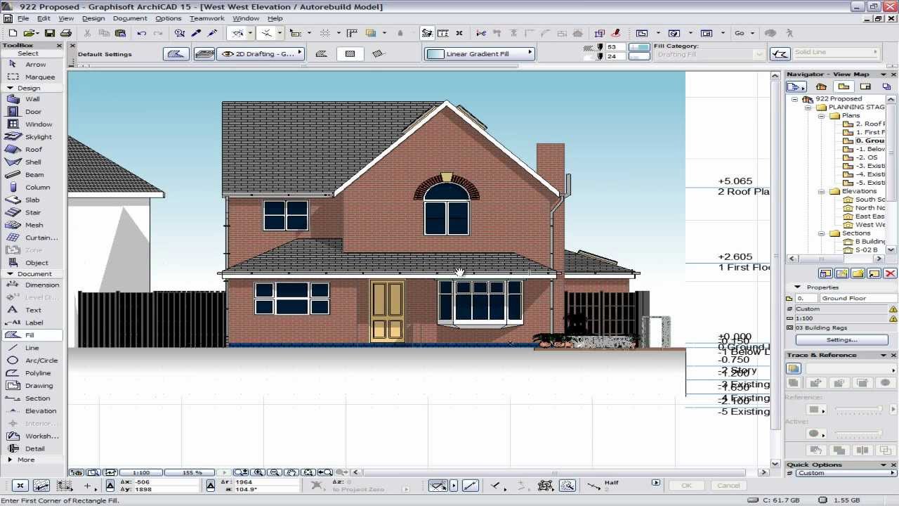 Archicad Tutorials Elevations Hatch Youtube