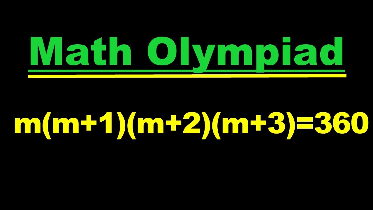Math Olympiad A Nice Algebra Problem Youtube