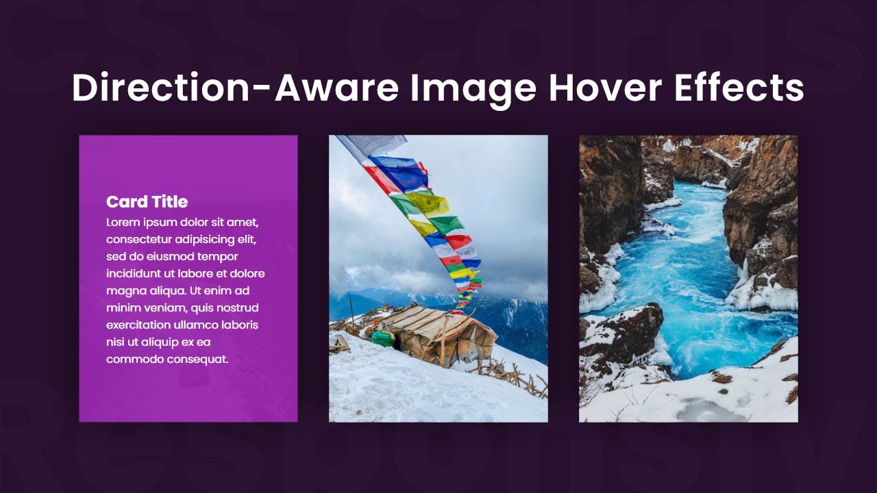 Direction Aware Image Hover Effects Youtube