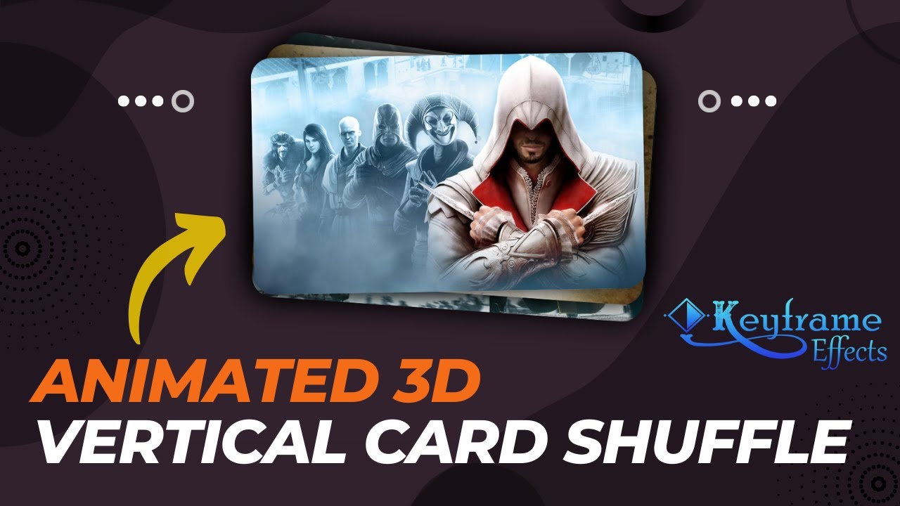 3d Animated Vertical Shuffle Card Using Only Css And Javascript