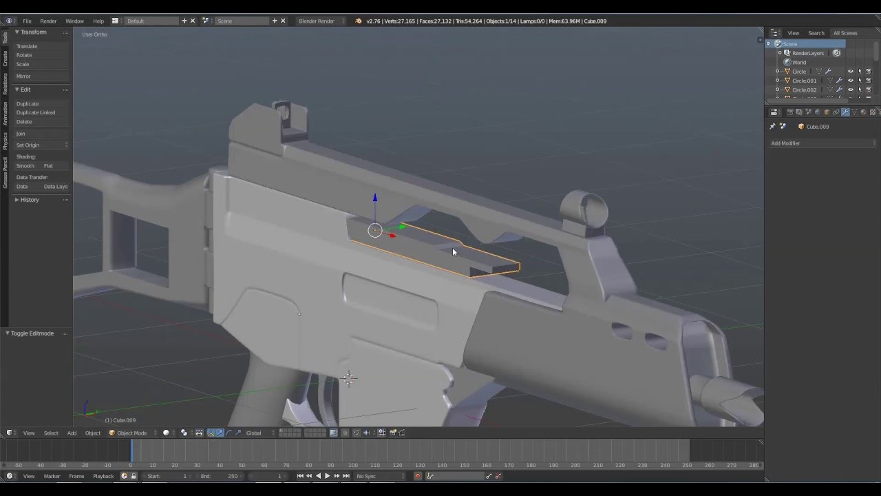 G36c Blender Speedmodeling Youtube