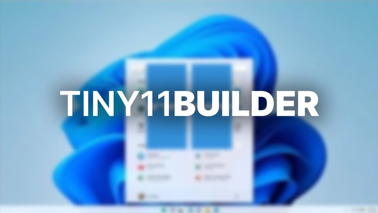 Build Your Own Tiny11 Iso Tiny11 Builder Youtube
