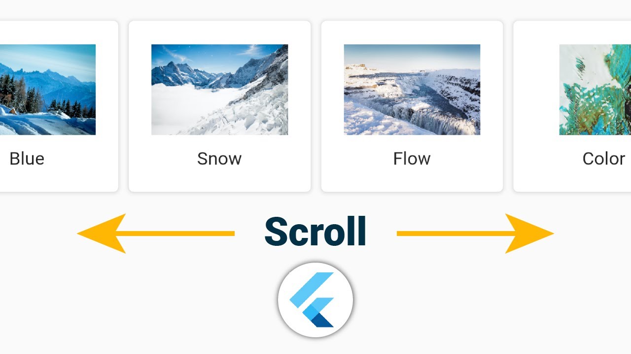 Horizontal Scroll Cards Flutter Tutorial Youtube