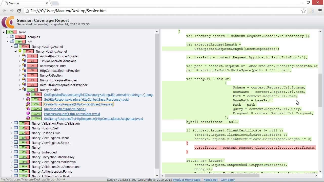 Dotcover How To Exporting Coverage Results Youtube