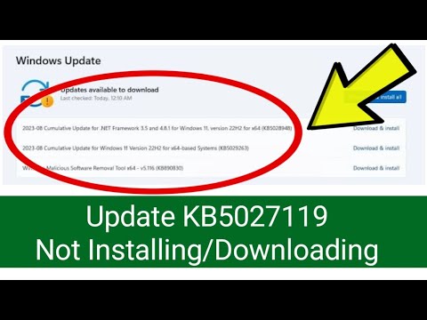 How To Fix Update Kb5027119 Not Installing Downloading On Windows 11