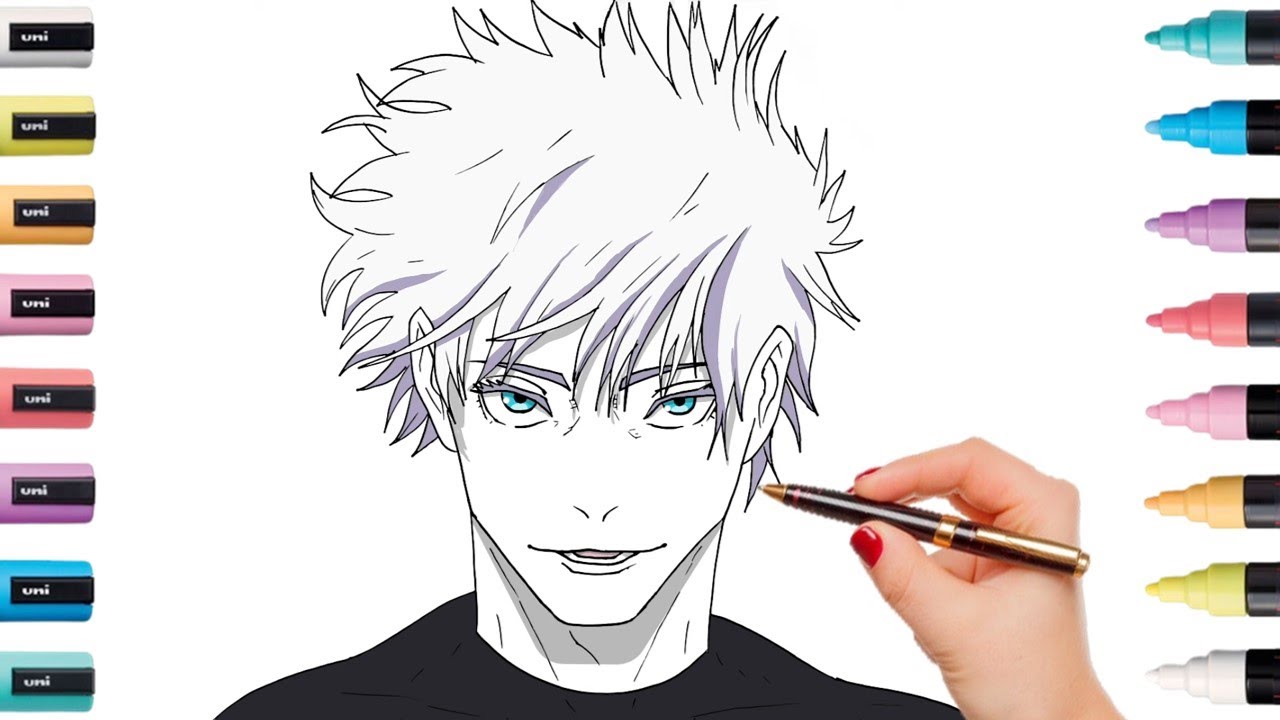 How To Draw Gojo Nah I D Win Jujutsu Kaisen Youtube