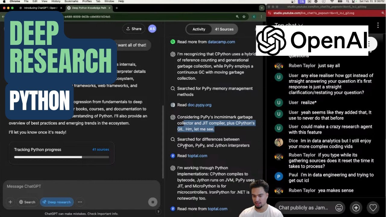 Deep Research Python Youtube
