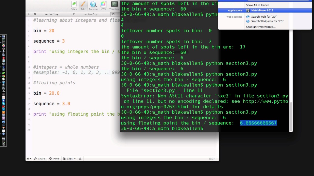 Python For Bioinformatics Python As A Calculator Youtube
